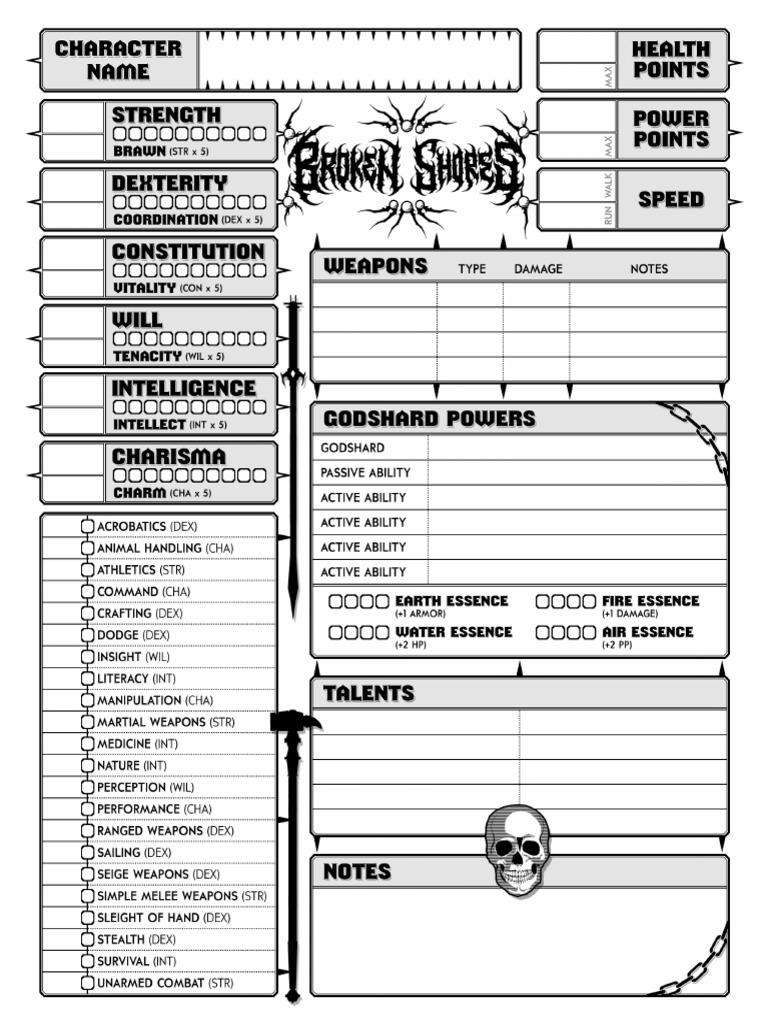 Broken Shores Sheets | PDF