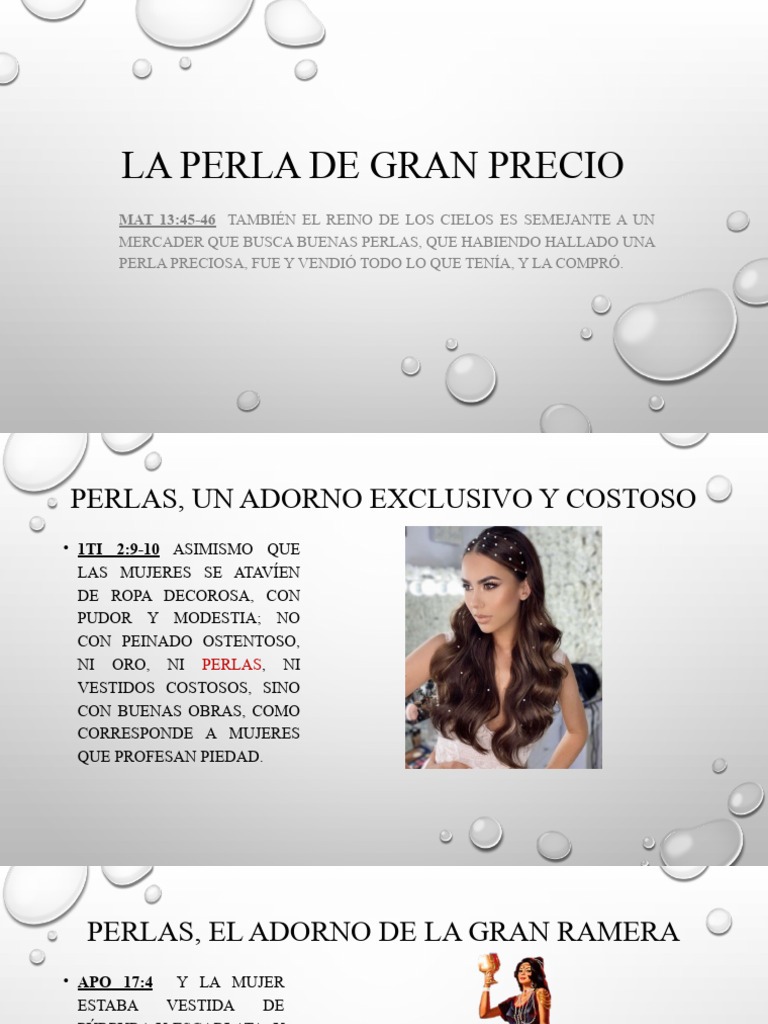 La Parábola de la Perla Preciosa | PDF | Perla | Reinado y reino de dios