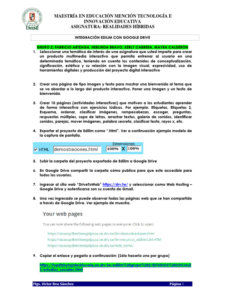 Creación de Realidades Híbridas Interactivas | PDF