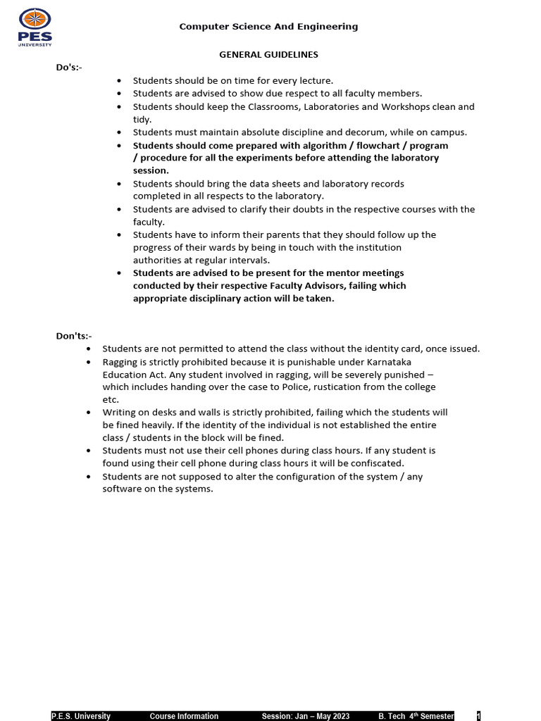 4th Sem RR Campus Course Information | PDF | Computer Network | Scheduling (Computing)