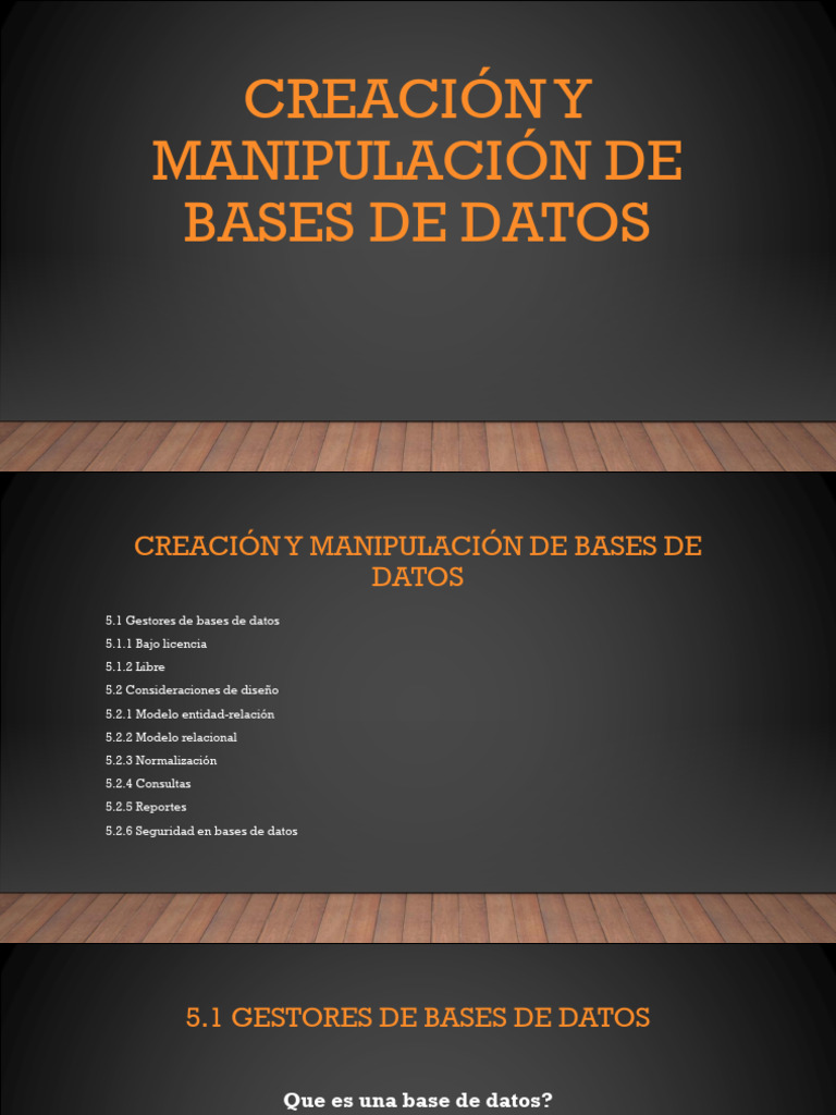Unidad 5 Creación y Manipulación de Bases de Datos | PDF | Bases de datos | Mi sql