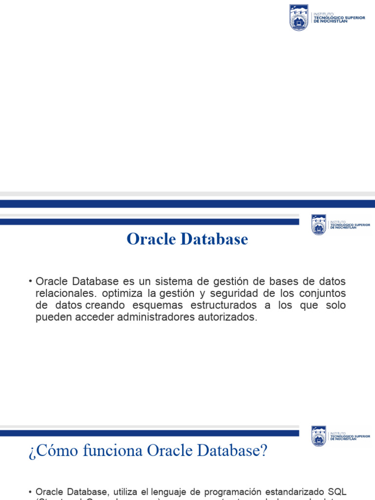 Oracle Datebase | PDF | Bases de datos | Oracle Corporation