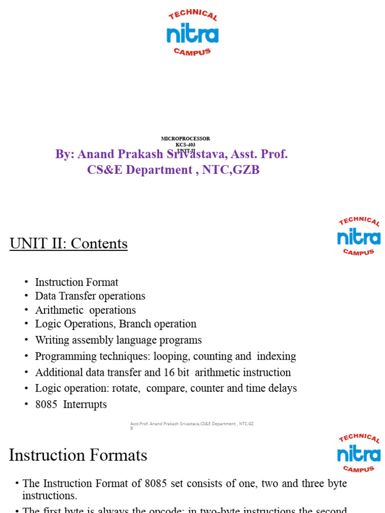 Unit 2 Microprocessor Pdf Computing Computer Science