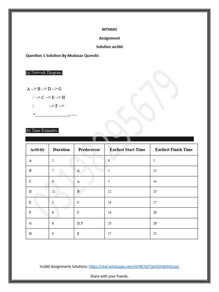 MTH601 Solution | PDF | Statistical Analysis | Teaching Mathematics