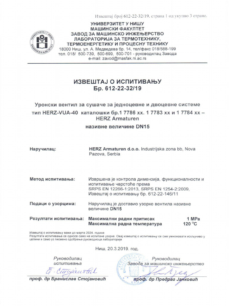 HERZ VUA 40, 7786, 7783, 7784 | PDF