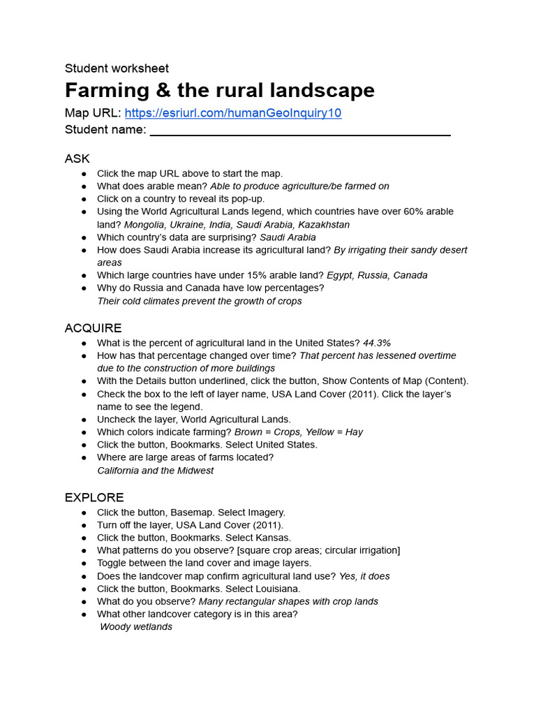Nailah Harris - Farming & The Rural Landscape ESRI | PDF | Agricultural ...