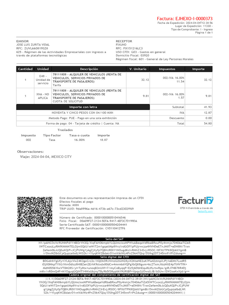 Factura UBER | PDF | Economias | Pagos