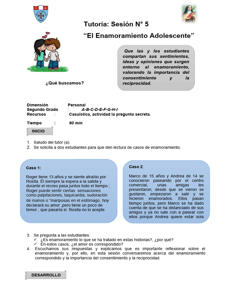 Tutoría sobre Enamoramiento Adolescente | PDF | Las emociones ...