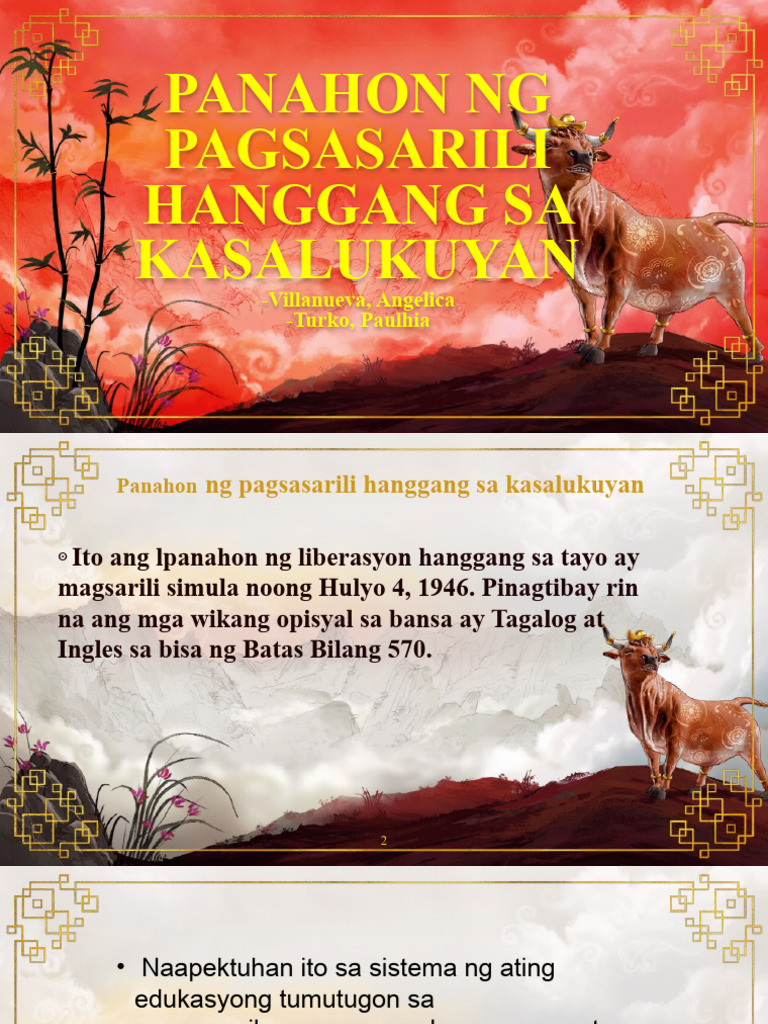 Panahon NG Pagsasarili Hanggang Sa Kasalukuyan | PDF