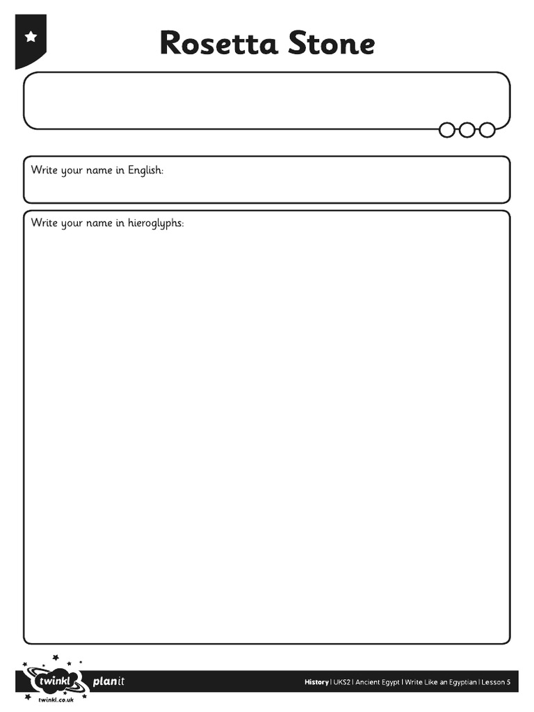 Activity Sheet Rosetta Stone | PDF