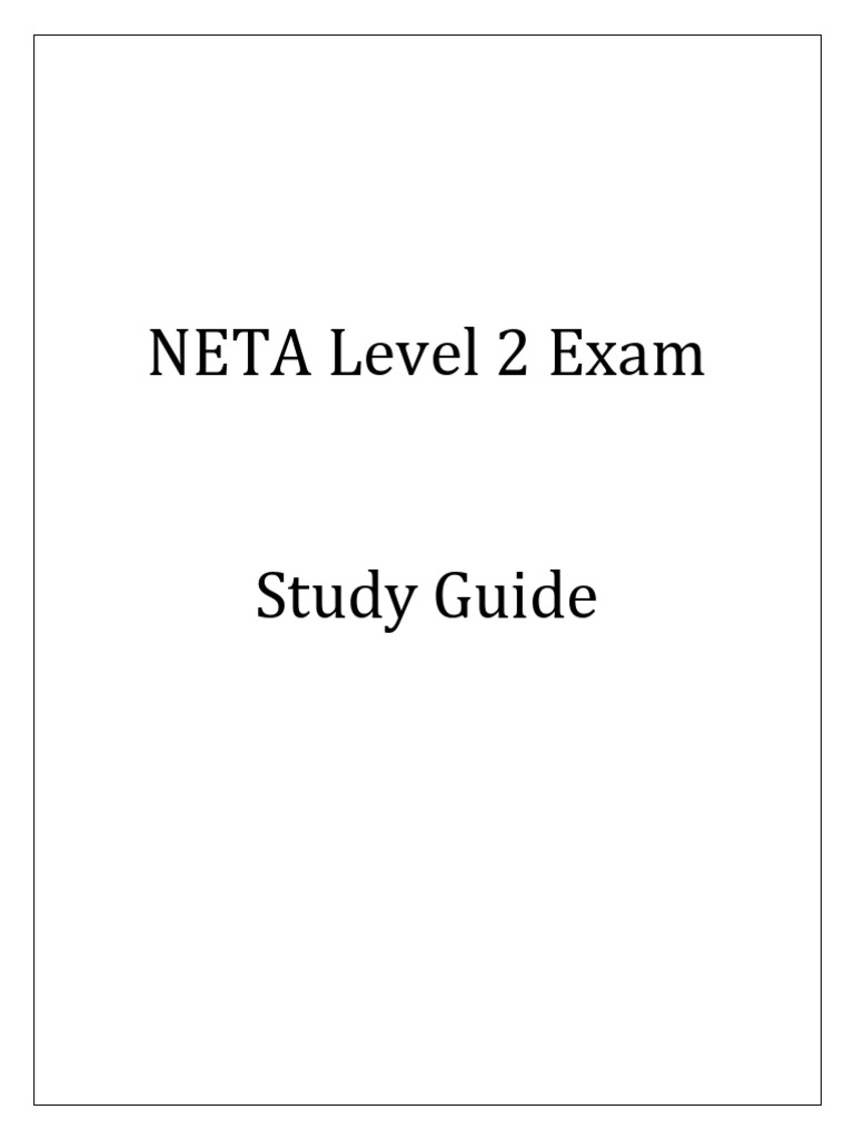 NETA Level 2 Certification Study Guide | PDF | Cardiopulmonary ...