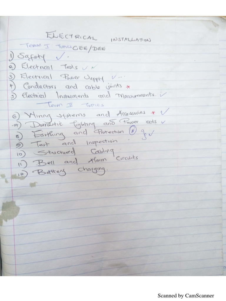 Electrical Installation Notes | PDF