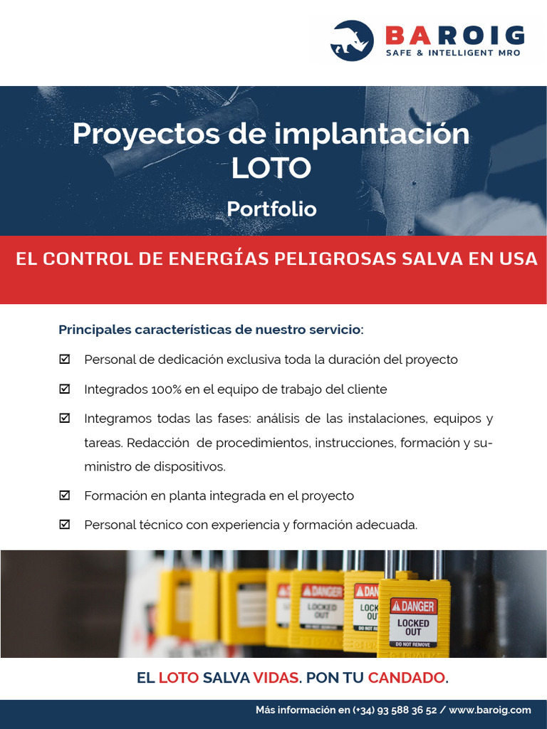 BAroig Portfolio Proyectos LOTO | PDF | Logística | Cemento