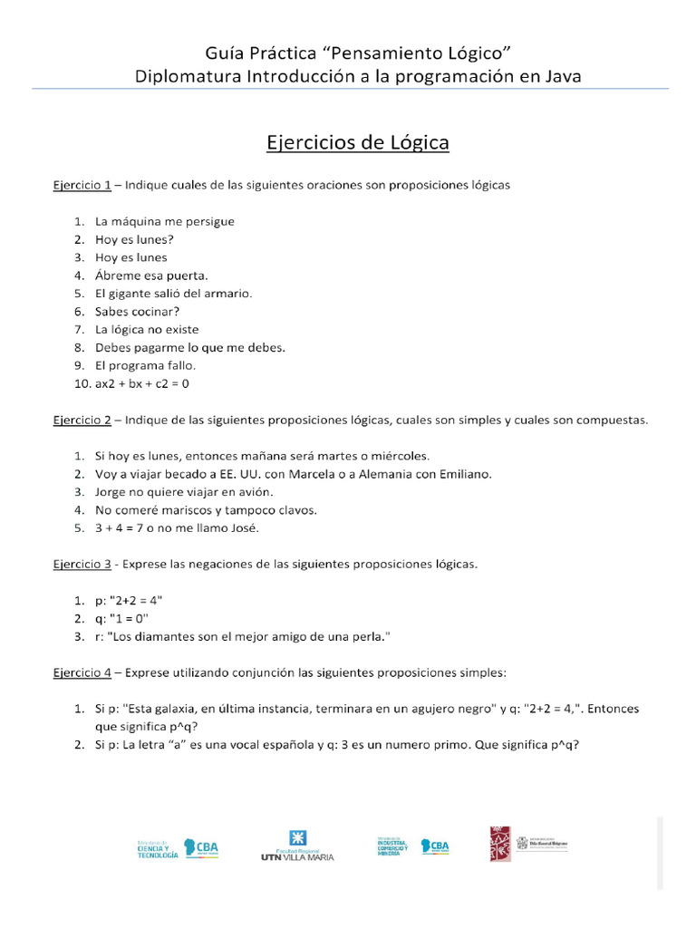 Modulo 1 Practica de Pensamiento Logico Clase 3.pdf - Nextcloud | PDF