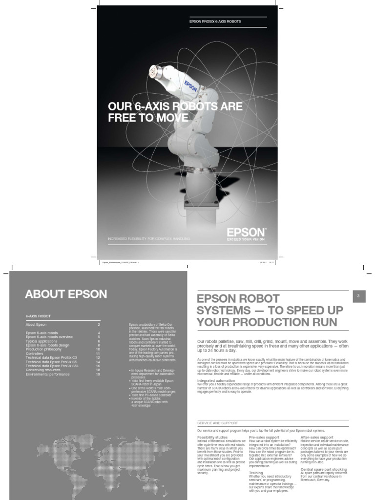 Epson-6axis-Robots | PDF | Robot | Robotics