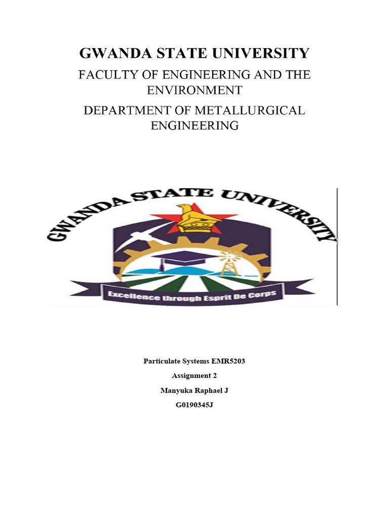 Particulate Systems Assignment 2 | PDF | Filtration | Fluid Dynamics Particulate Systems Assignment 2 | PDF | Filtration | Fluid Dynamics