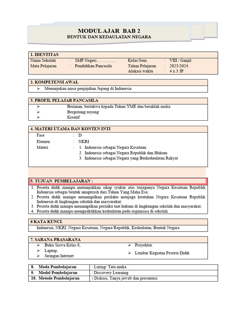 Ma Bab 2 Bentuk Dan Kedaulatan Negara | PDF