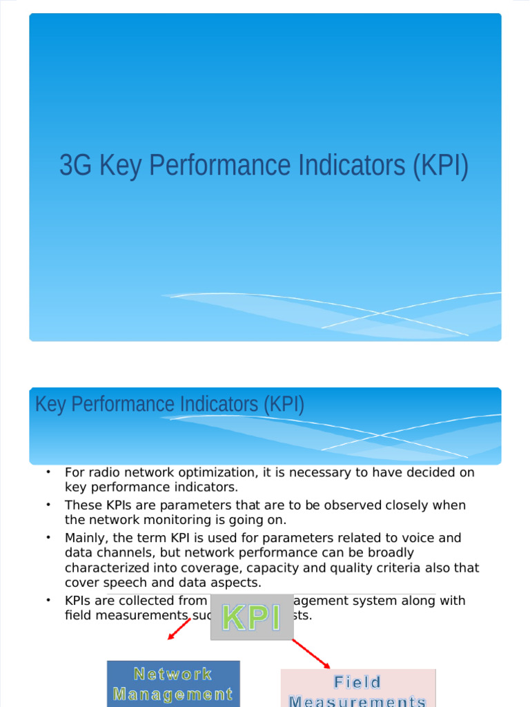 Dokumen - Tips - 3g Key Performance Indicators Kpippt | PDF | Computing | Telecommunications