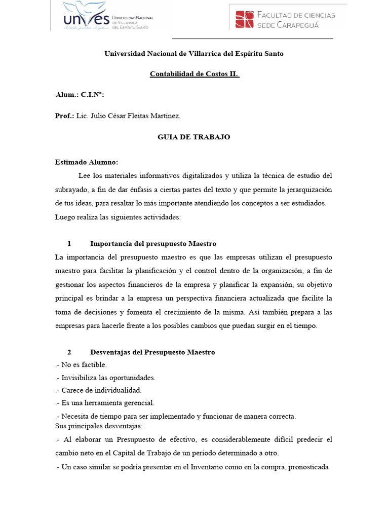 Costos.presupuestos | PDF | Presupuesto | Business