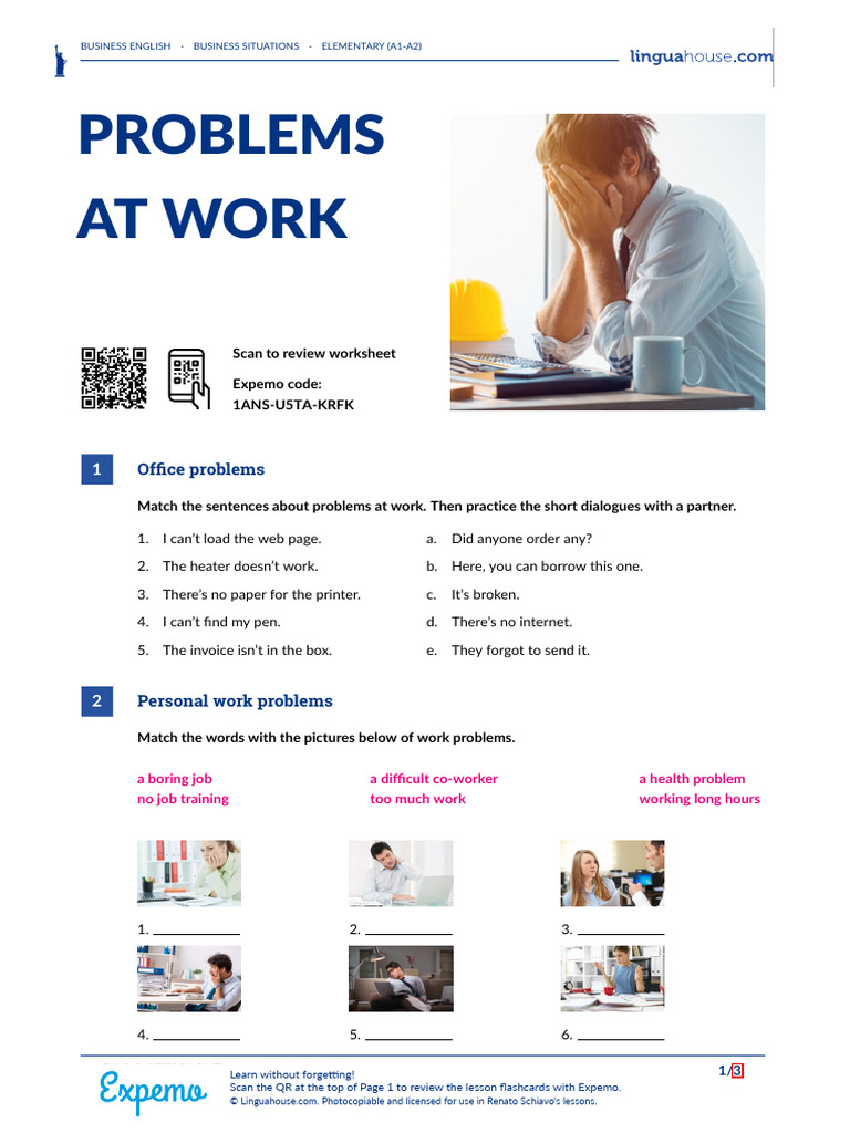 Office Problems in Business English | PDF | Photocopier | Software