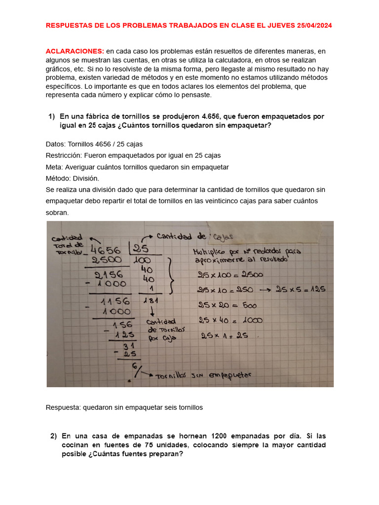 Soluciones de Problemas de Clase | PDF | Métodos y materiales de enseñanza