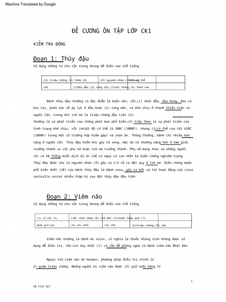 CK1-TAI-LIEU-ON-TAP HANDOUT (1) Dich | PDF