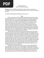 Family Camping Trip Sample Essay | PDF | Camping | Campsite