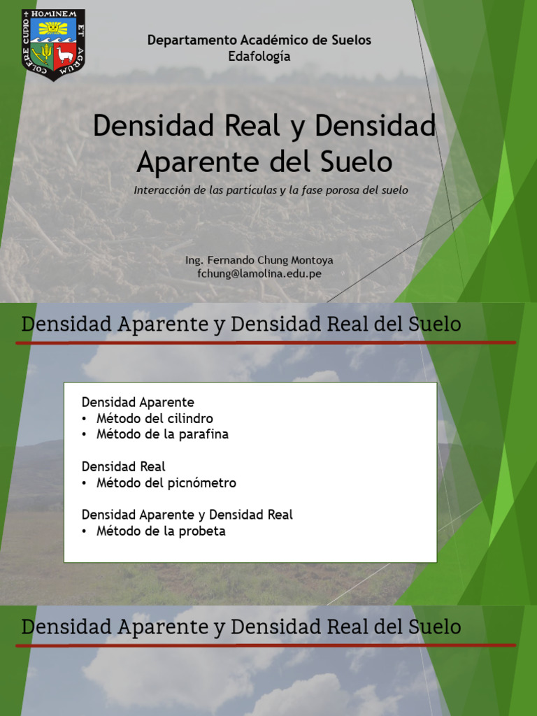 Densidad Real y Densidad Aparente Del Suelo - Métodos | PDF | Densidad ...