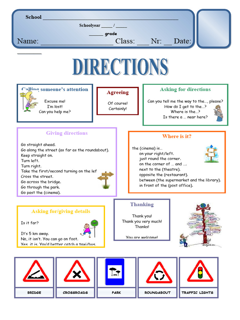 ADULTS 1 Directions 2 | PDF | Land Transport | Road Infrastructure