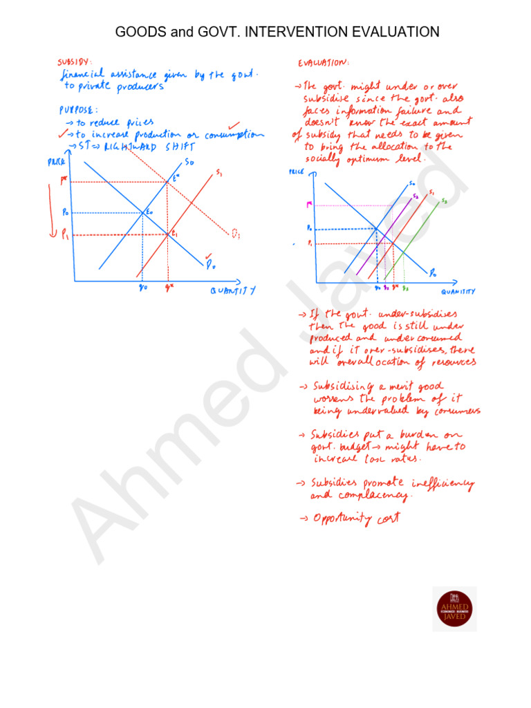 As Govt. Intervention and Failures | PDF | Subsidy | Taxes
