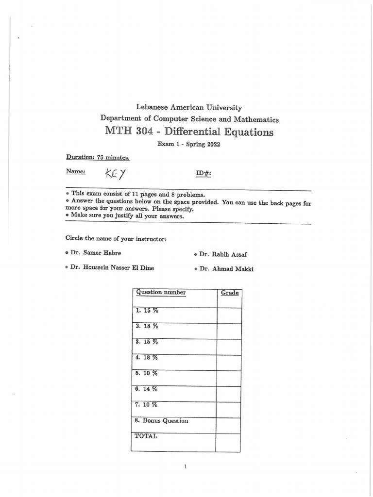 Exam 1 Spring 2022 | PDF