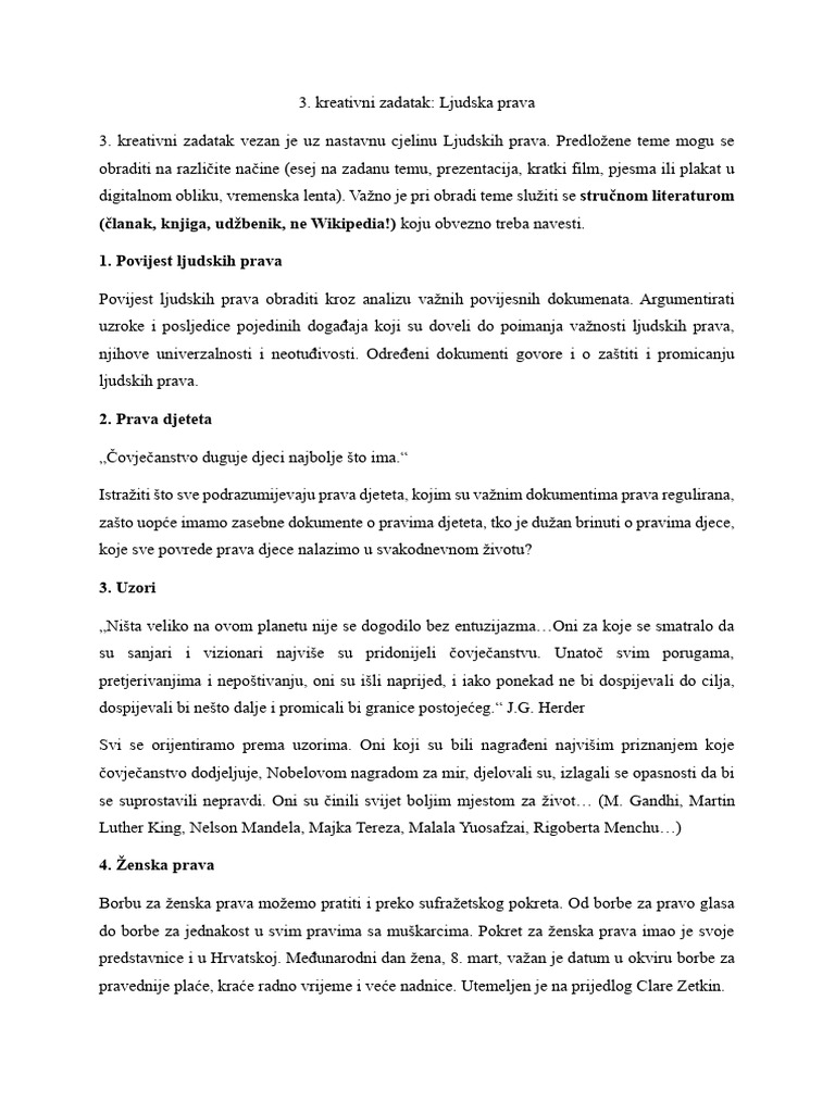 Ljudska Prava Rad | PDF