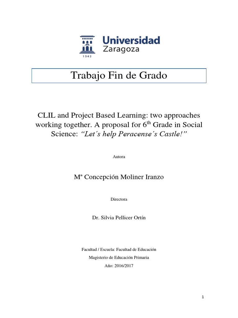 Taz TFG 2017 1579 | PDF | Second Language Acquisition | Project Based ...