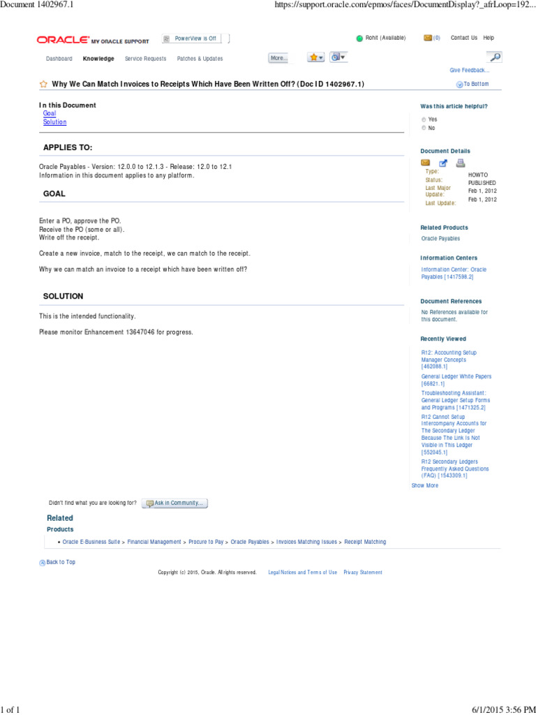 Match Invoices To Receipts | PDF | Receipt | Accounts Payable