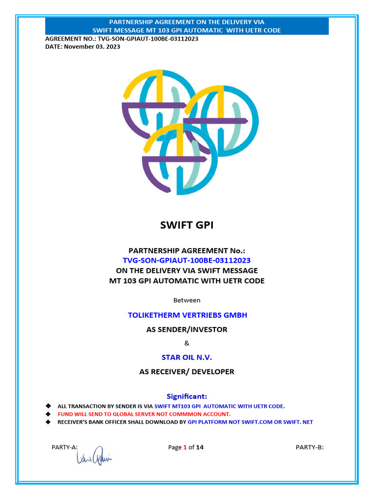 4-5-Draft Agreement GPI AUTOMATIC Conditional Bank Endorse PGL | PDF ...