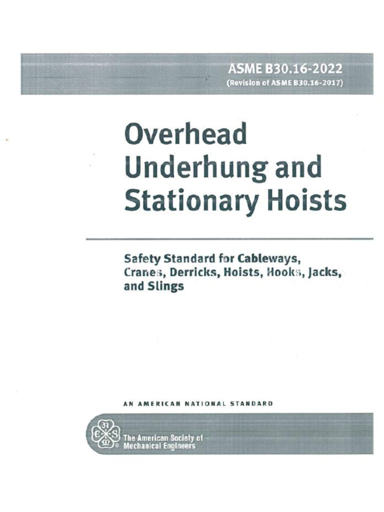 Asme b30 16 2022 | PDF