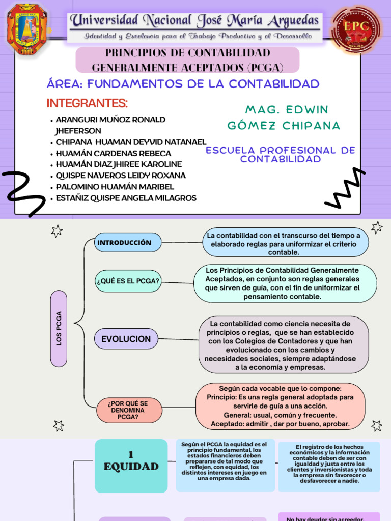 Principios de Contabilidad PCGA | PDF | Contabilidad | Estado financiero