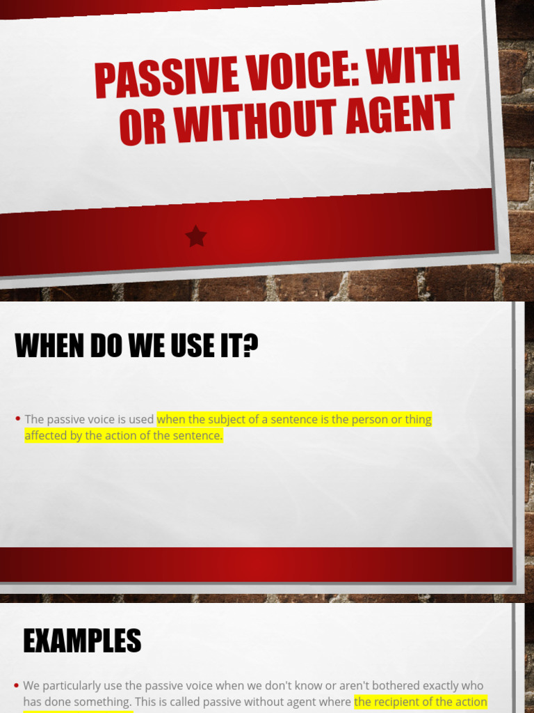 Understanding Passive Voice Usage | PDF