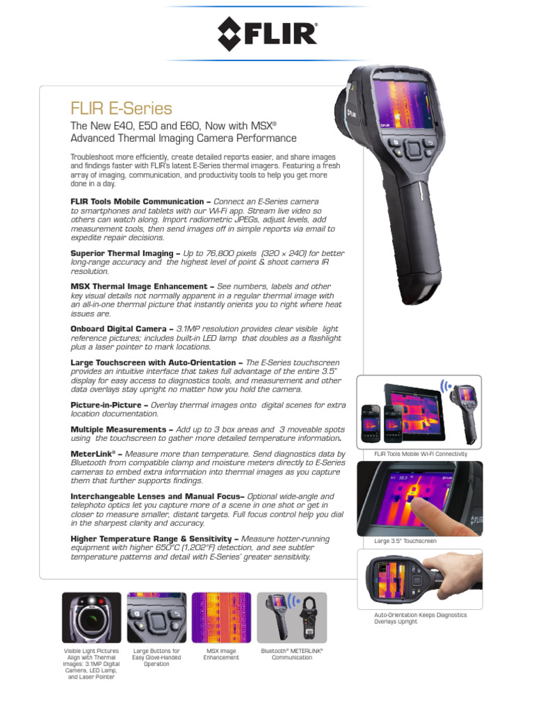 FLIR E-Series: The New E40, E50 and E60, Now With MSX Advanced Thermal ...