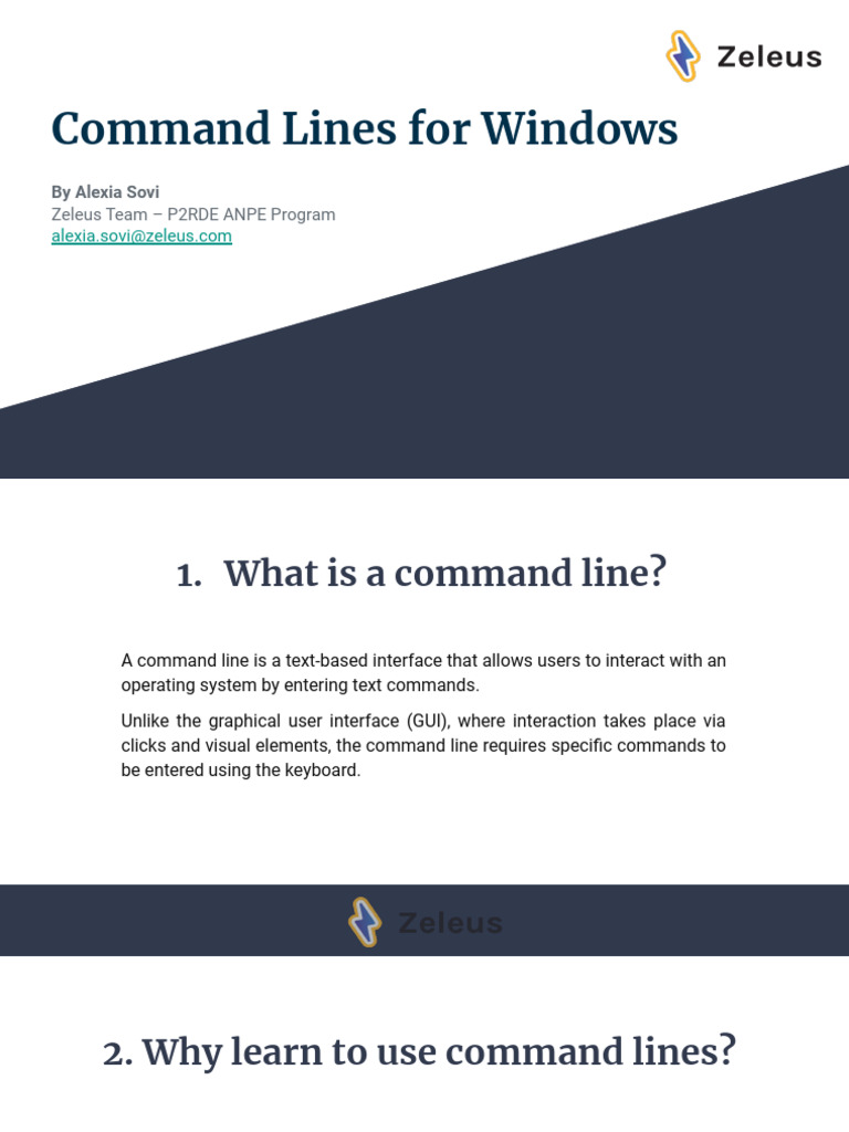 Command Lines For Windows - Alexia Sovi | PDF | Command Line Interface ...