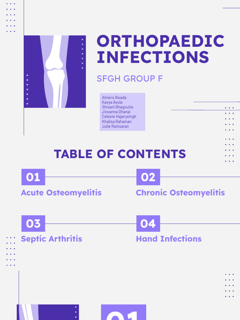 Orthopaedic Infections | PDF | Arthritis | Sepsis