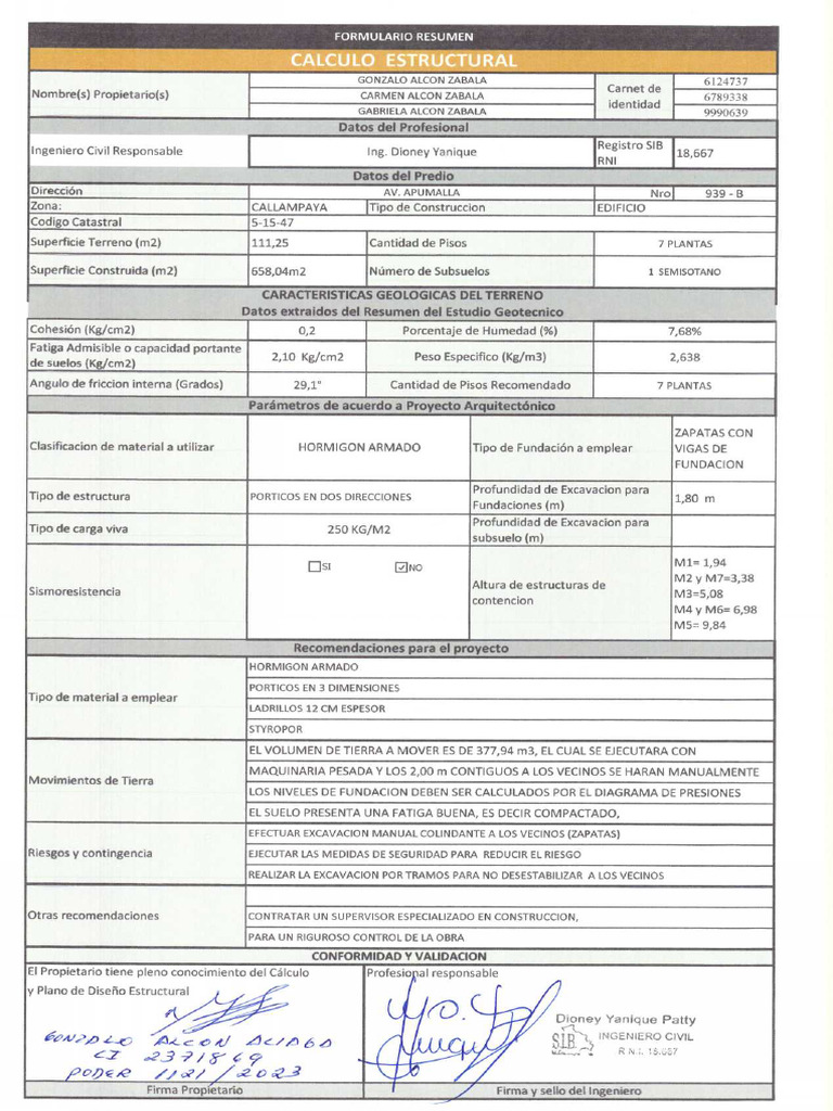 Formulario Resumen Del Calculo Estructural | PDF
