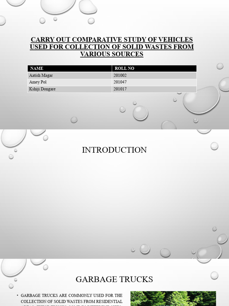SWM ppt 1 | PDF | Municipal Solid Waste | Truck