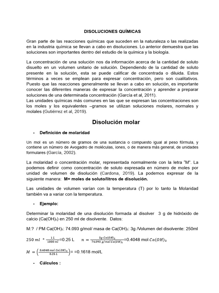 DISOLUCION QUIMICA | PDF | Sustancias químicas | Química analítica