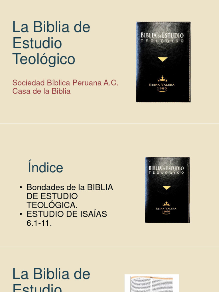 La Biblia de Estudio Teológico | Descargar gratis PDF | Biblia | Textos ...