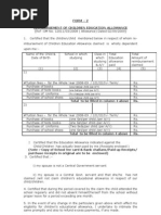 Reimbursement of Children Education Allowance Form | PDF