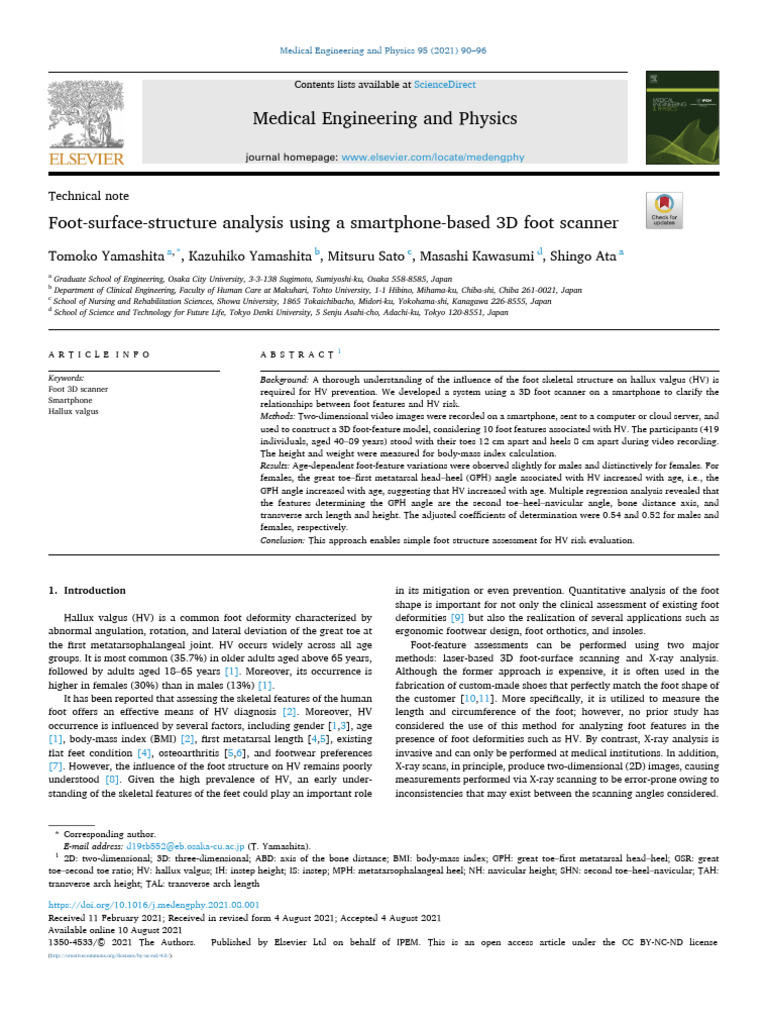 Foot-Surface-Structure Analysis Using A Smartphone-Based 3D Foot ...