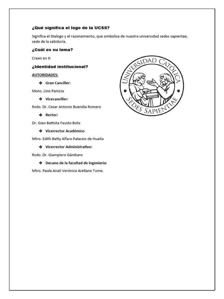 Qué Significa El Logo de La UCSS | PDF