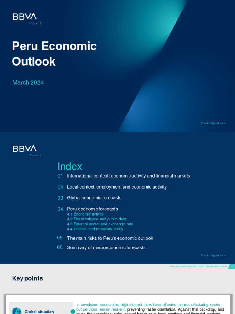 Peru Economic Outlook March 24 | PDF | Inflation | Government Budget ...
