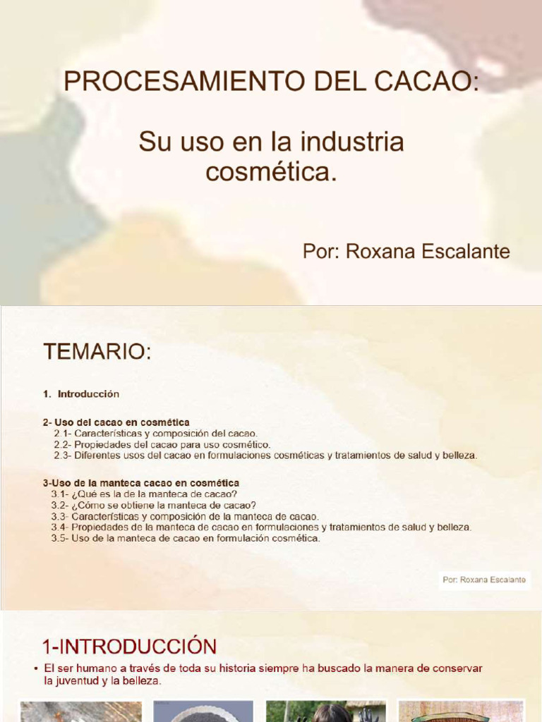 Procesamiento de Cacao | PDF | Salud y bienestar